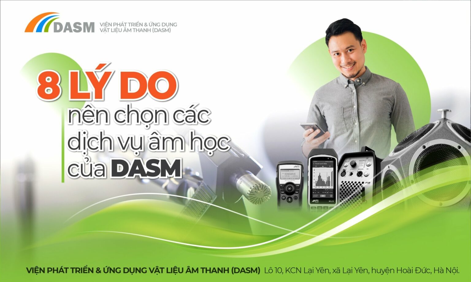 8 lý do nên chọn các dịch vụ âm học của DASM - VIỆN PHÁT TRIỂN VÀ ỨNG DỤNG VẬT LIỆU ÂM THANH