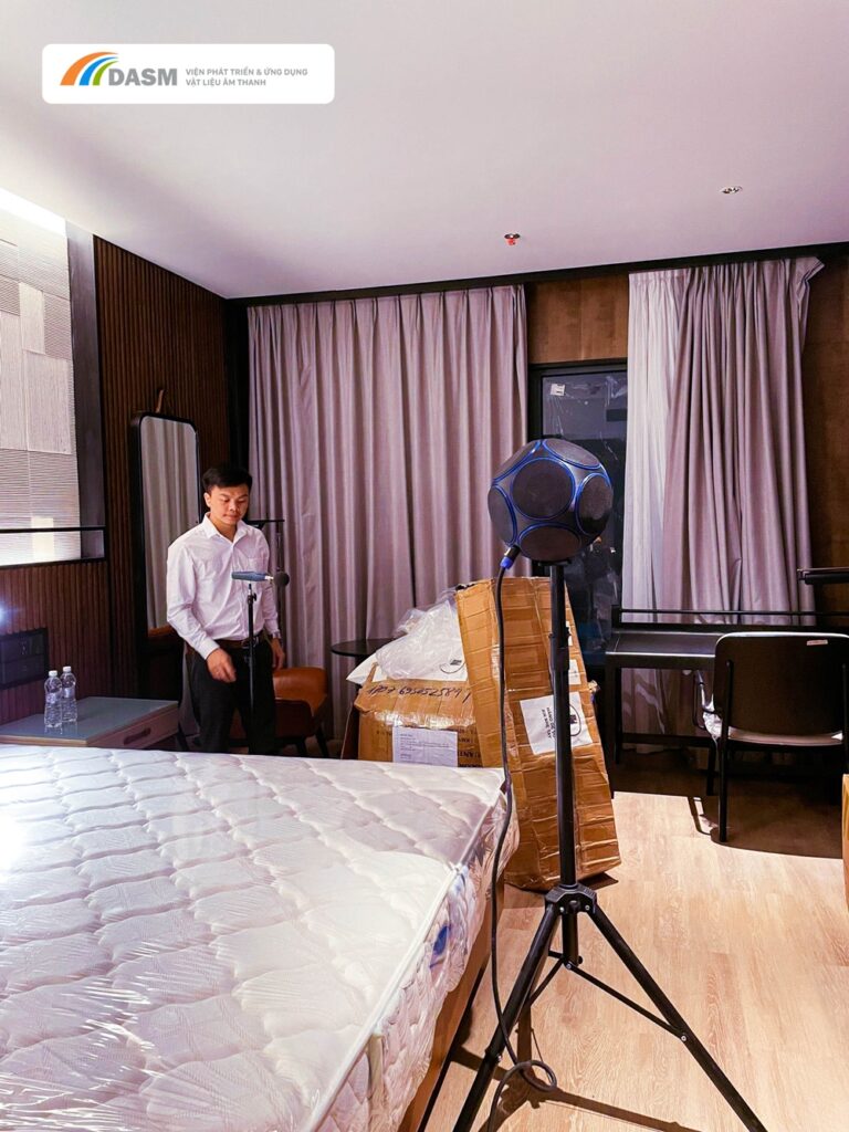 Chuyên gia DASM đo cách âm phòng khách sạn (STC, ISO 10140-2) – công trình Tổ hợp Khách sạn ...